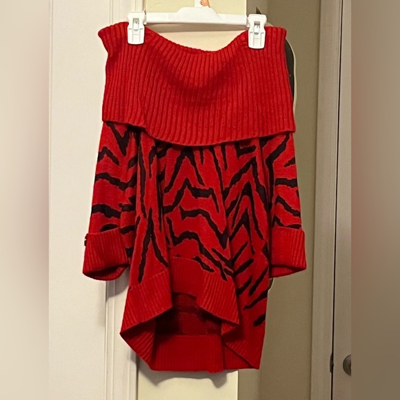 Ruby Rd. | Sweaters | Vintage Ruby Rd Red And Black Off The Shoulder ...